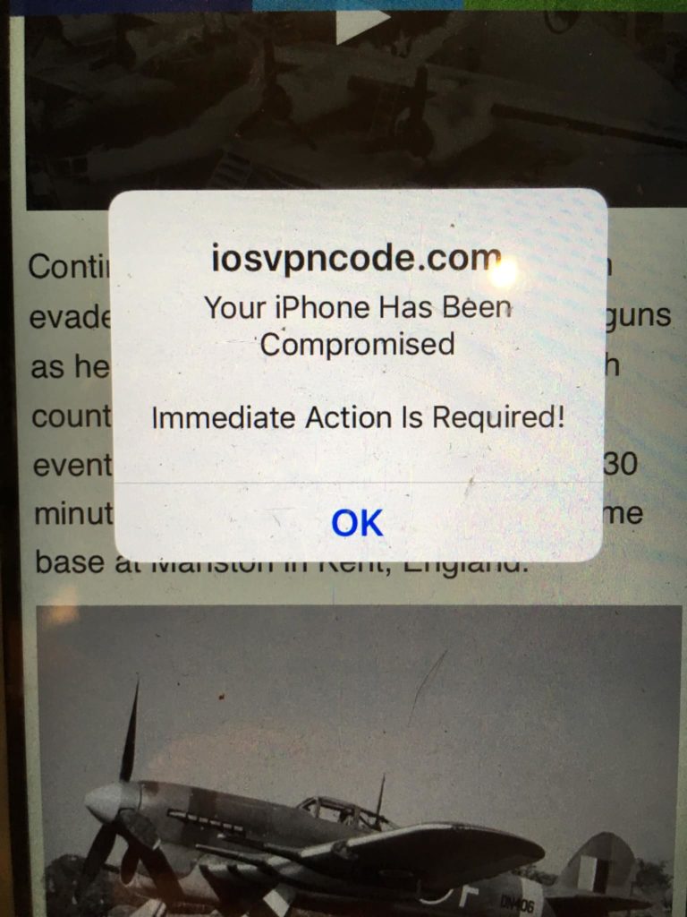 "Your iPhone Has Been Compromised!" Is It Legit? No!