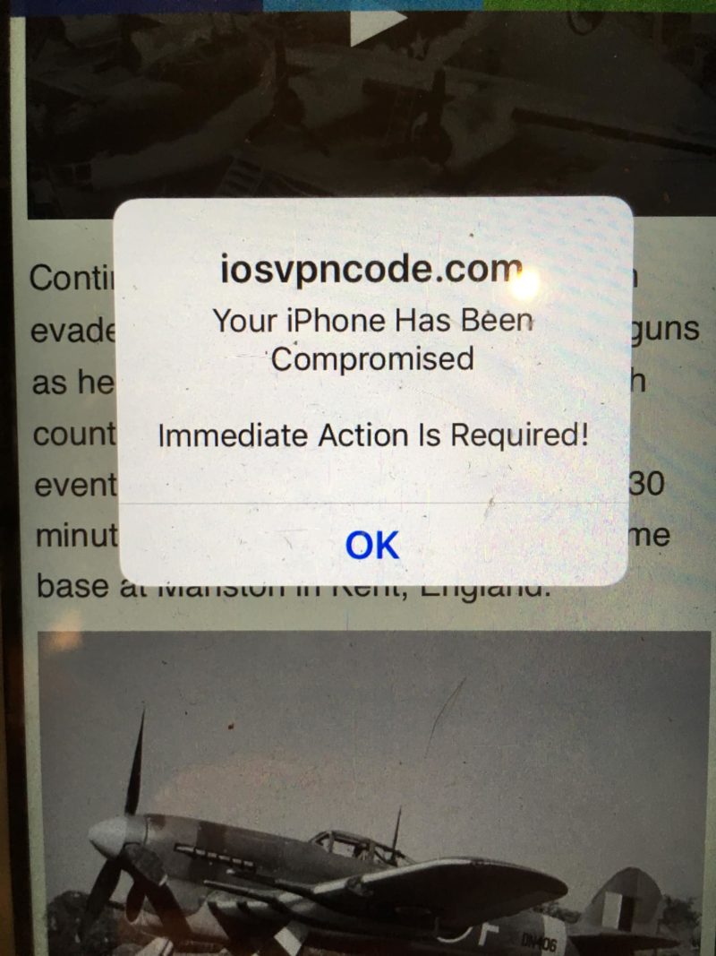 "Your iPhone Has Been Compromised!" Is It Legit? No!